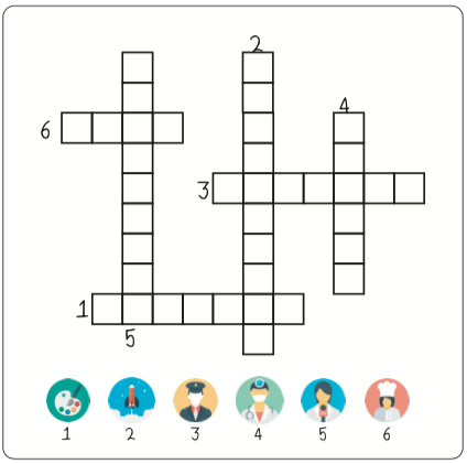 Crucigrama Profesiones – 123 por mi