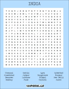 Crossword puzzle India – 123 por mi