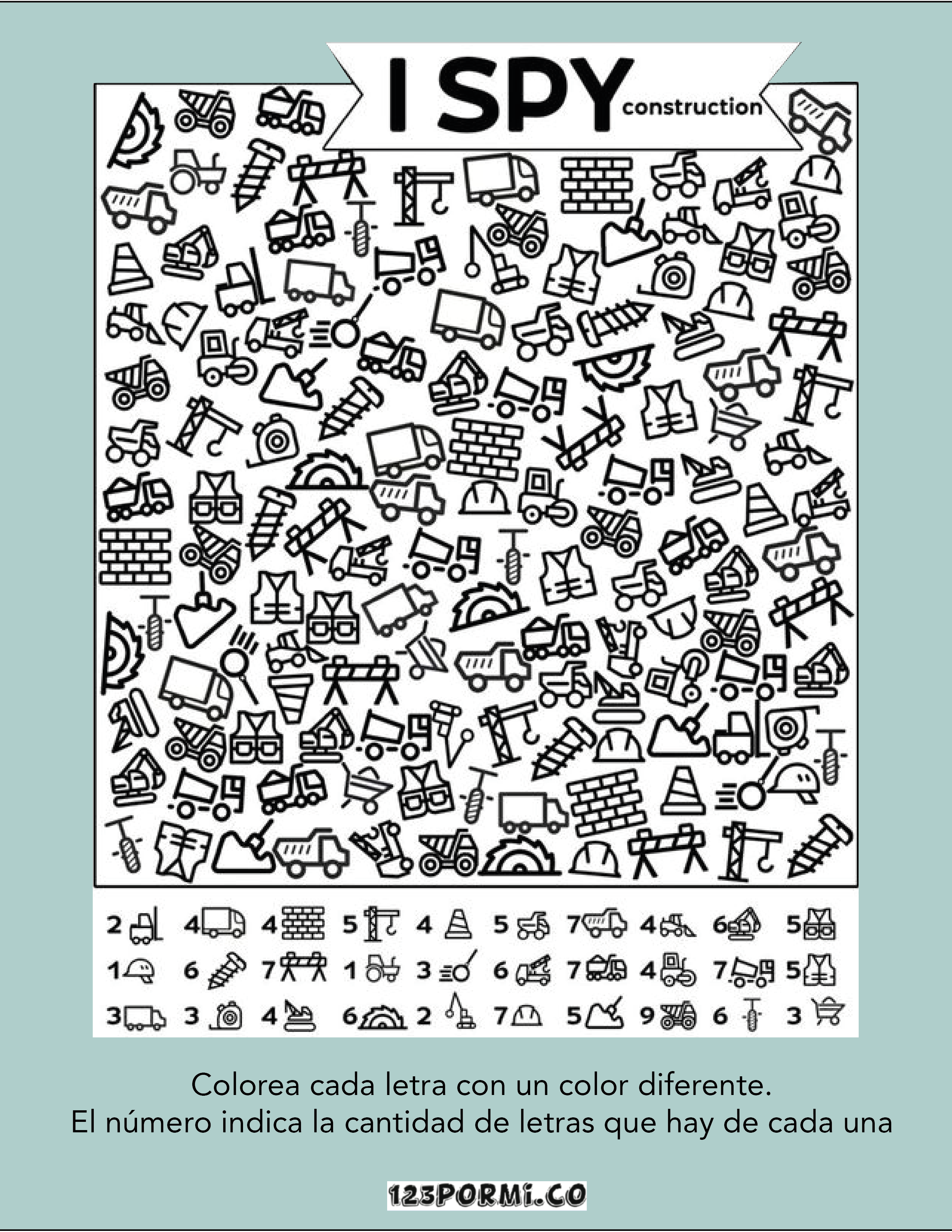 Colorea las figuras – 123 por mi