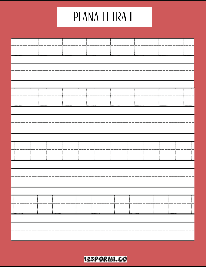 Plana letra L – 123 por mi