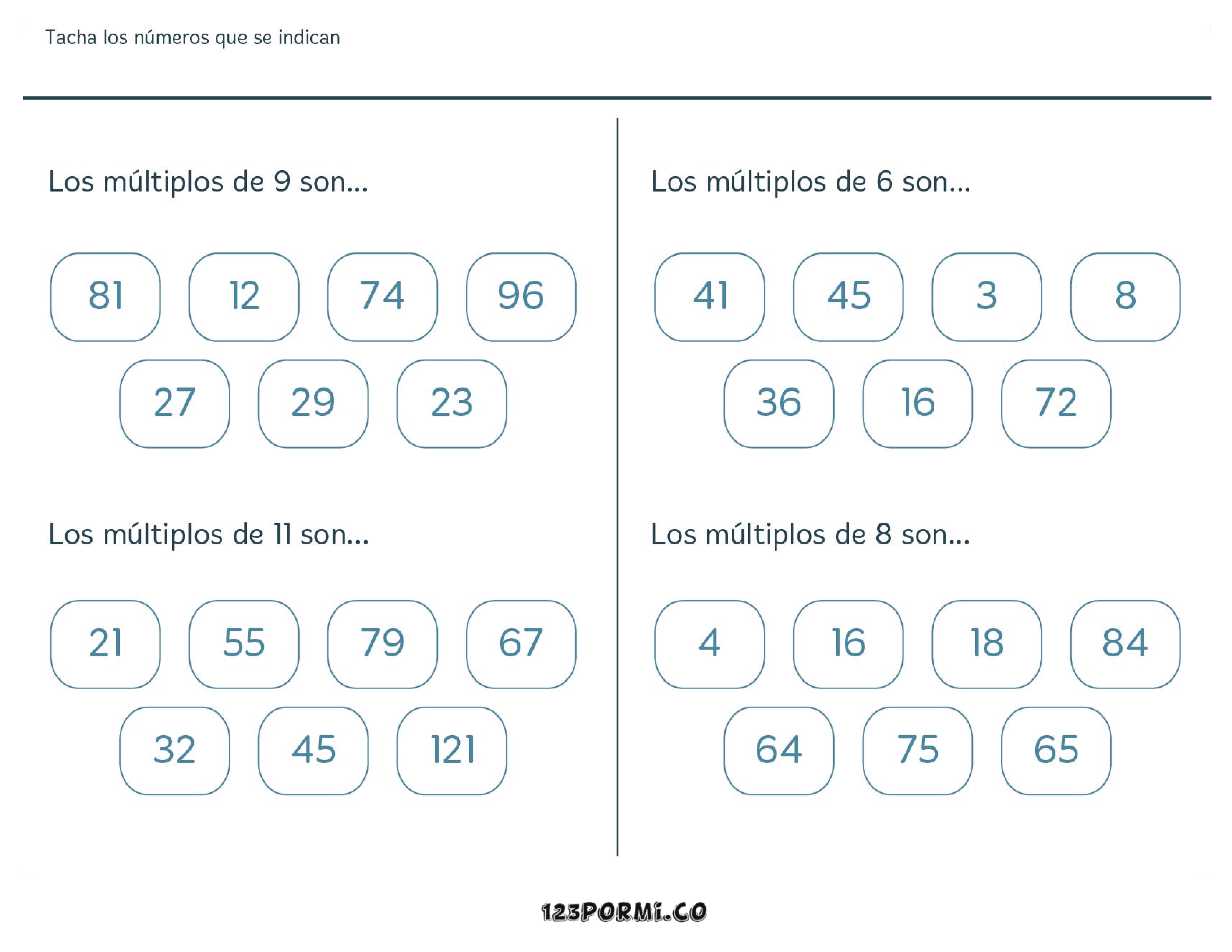 Actividades matematicas – 123 por mi