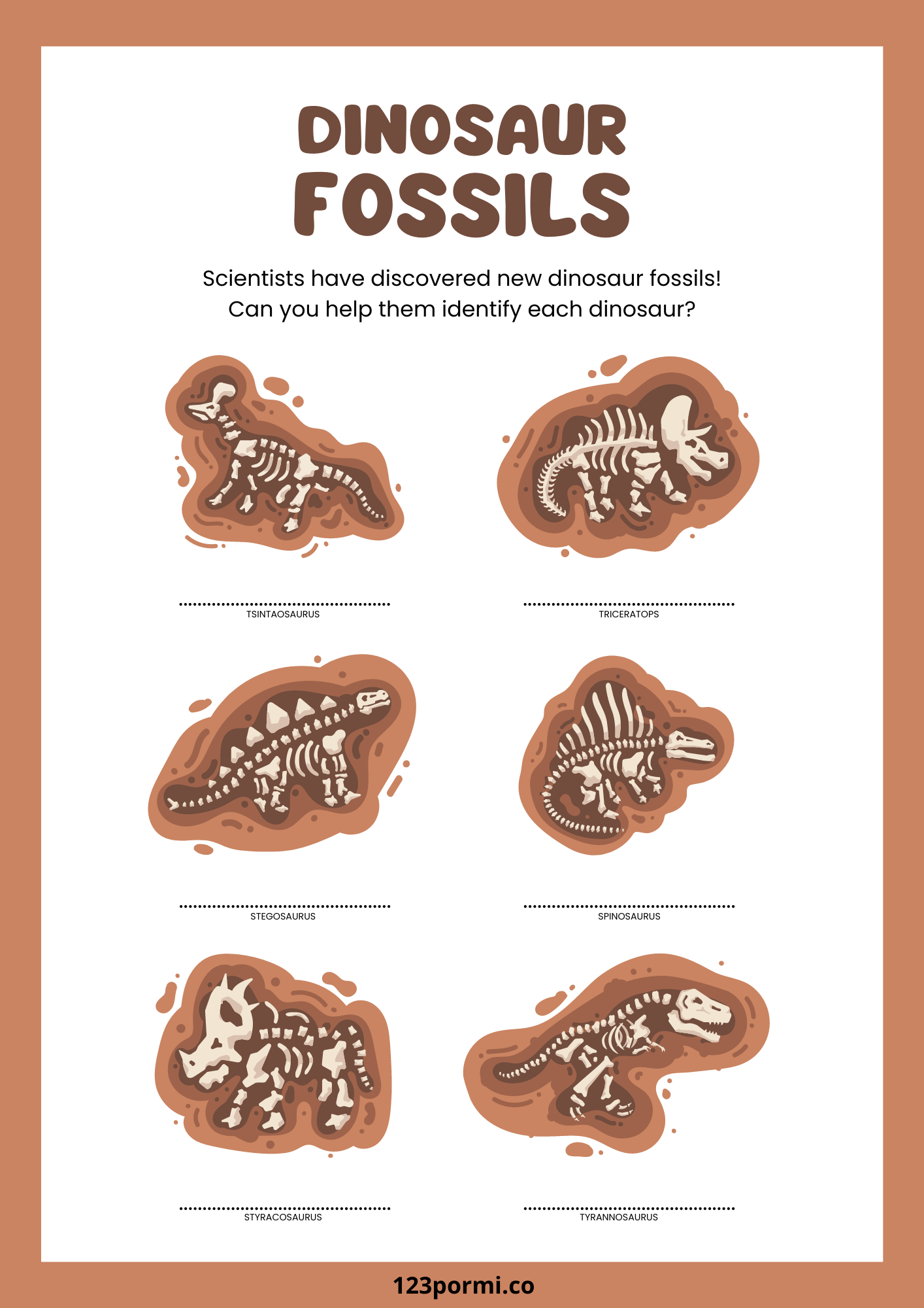 Identify the dinosaur – 123 por mi
