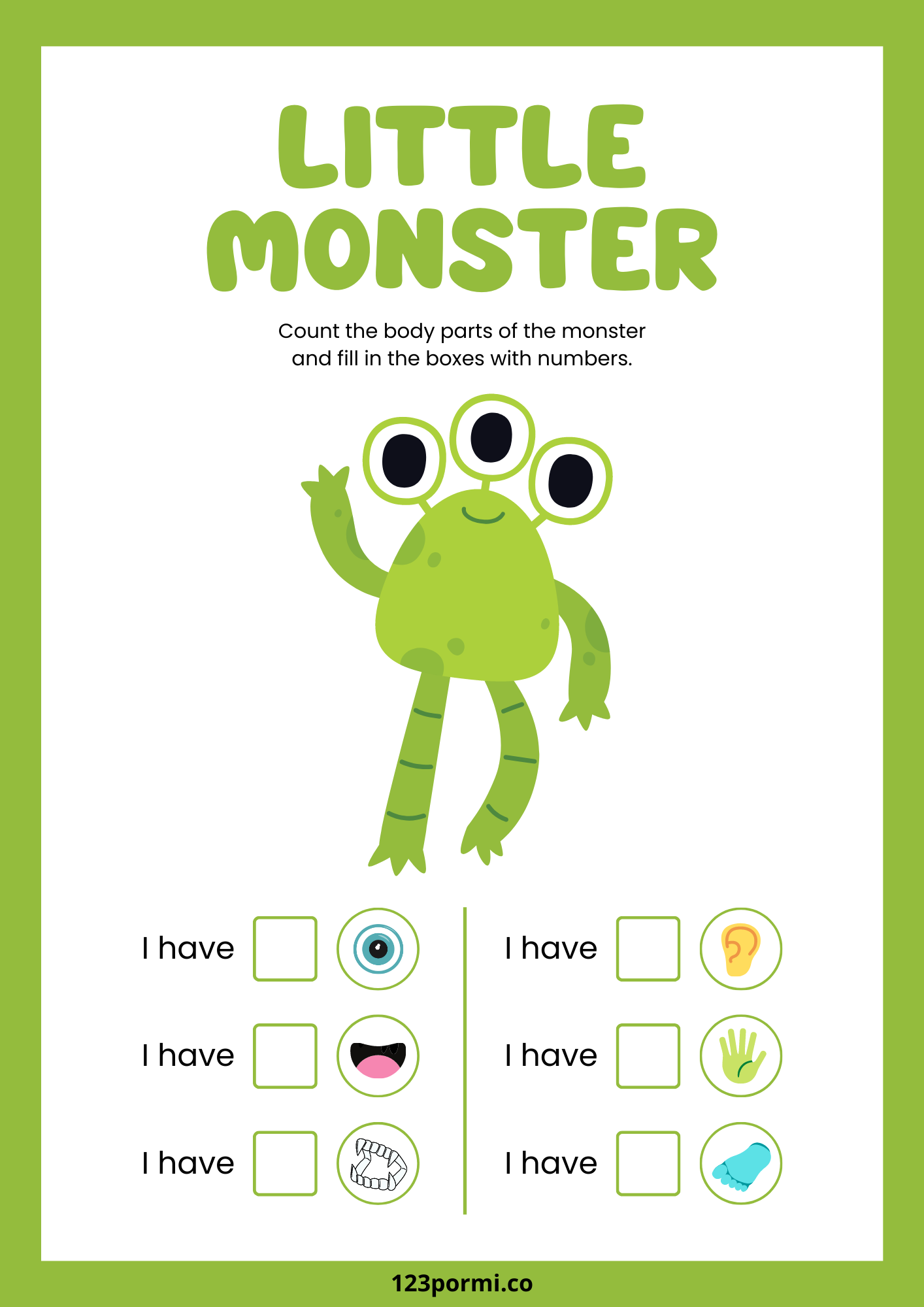 Count the parts – 123 por mi