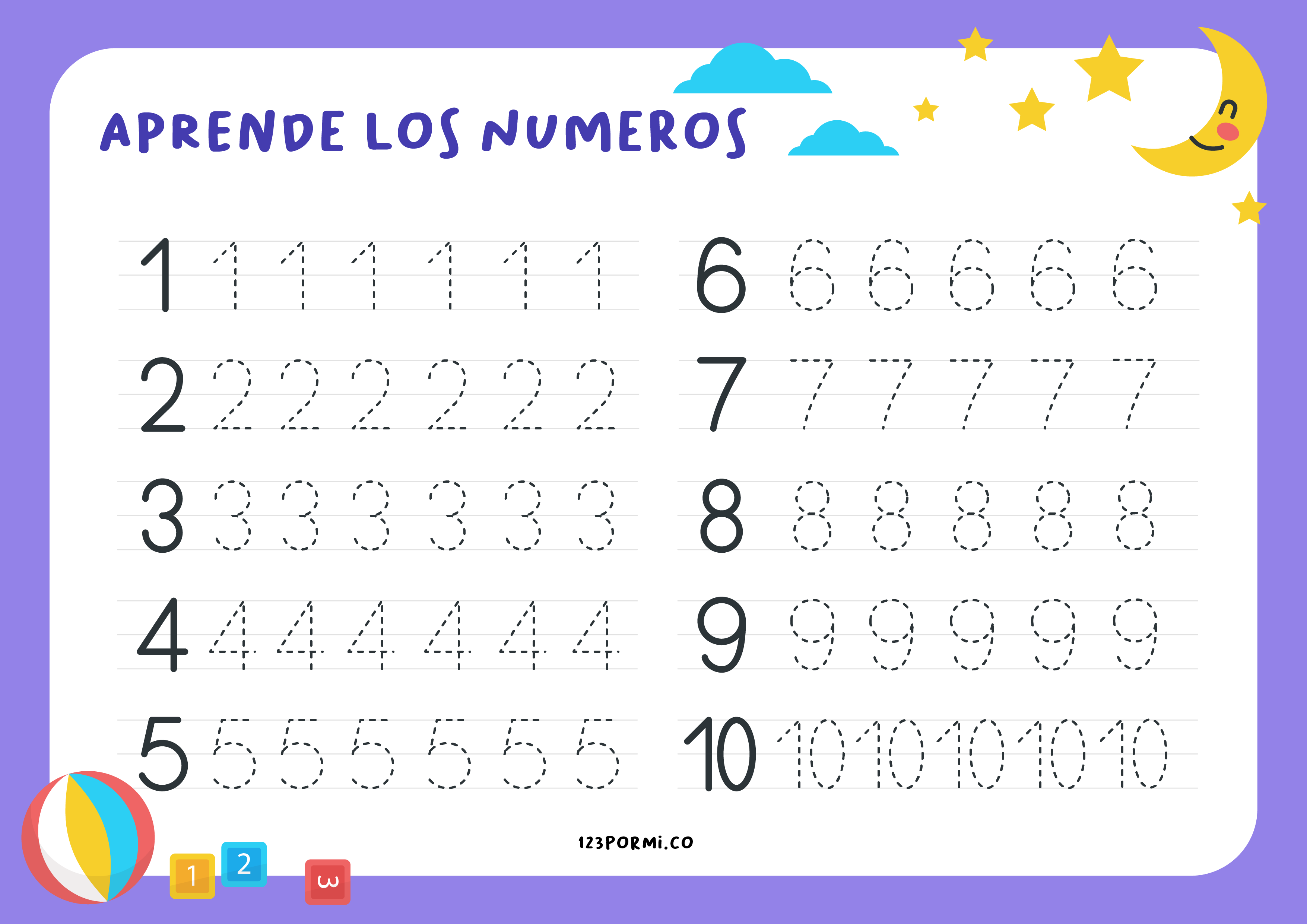 Aprende los números – 123 por mi