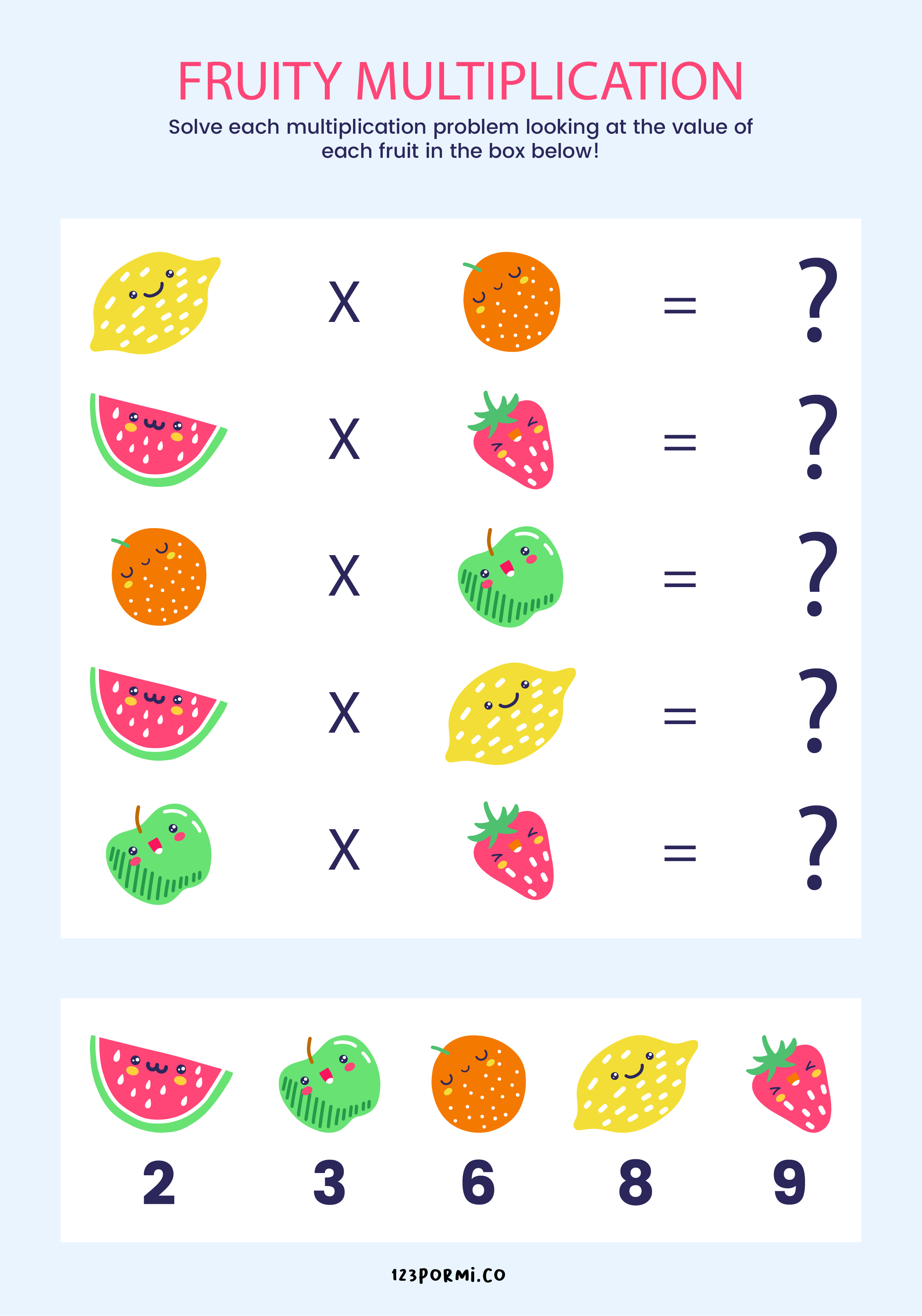 Fruity multiplication – 123 por mi