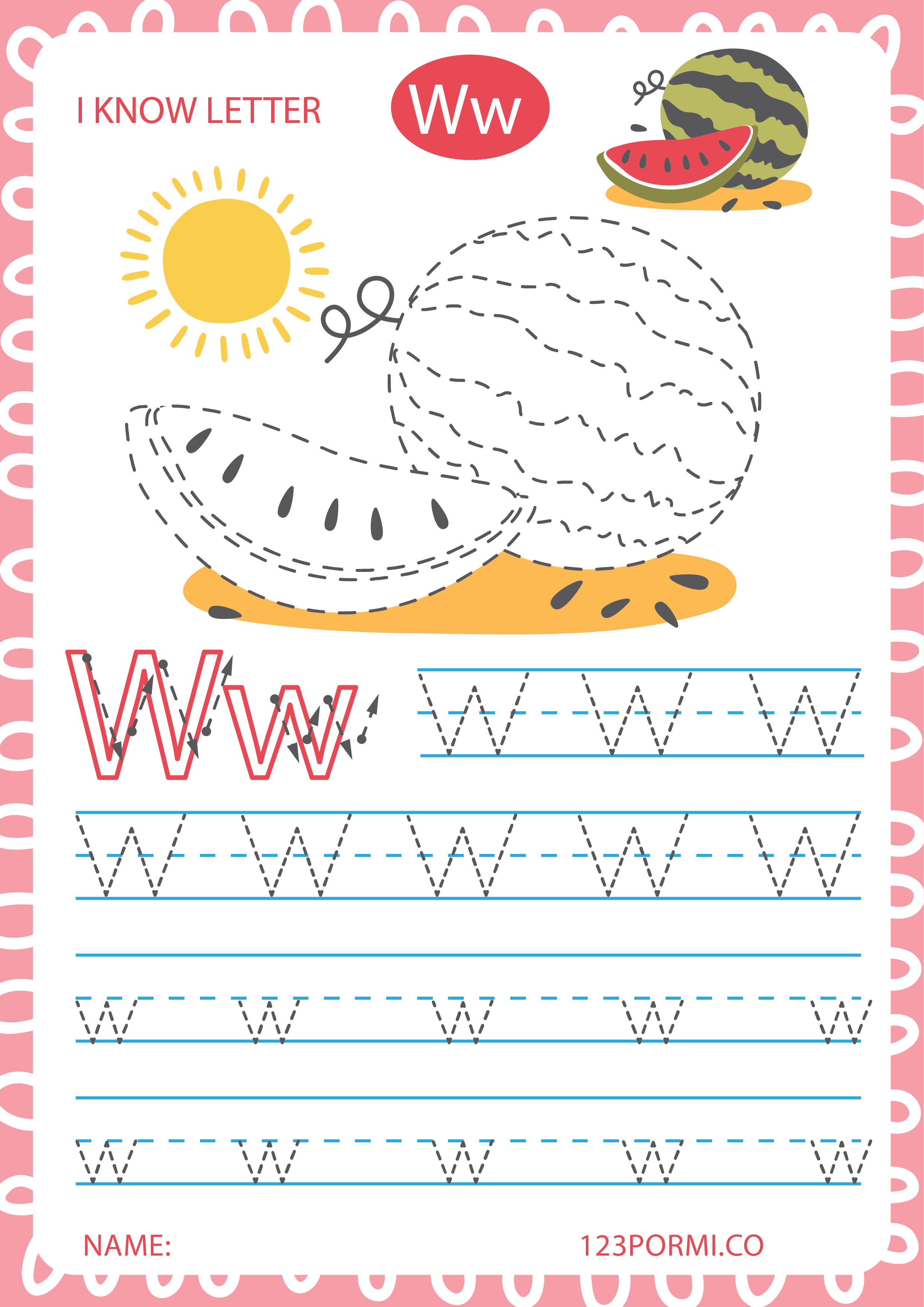 The alphabet: W – 123 por mi