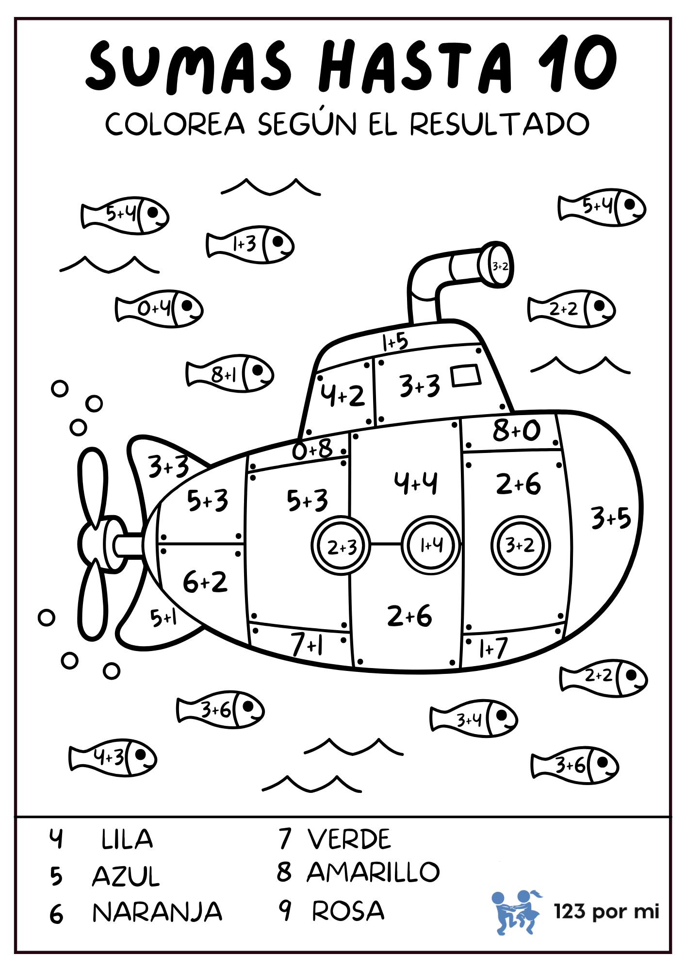 Sumas hasta el 10 – 123 por mi