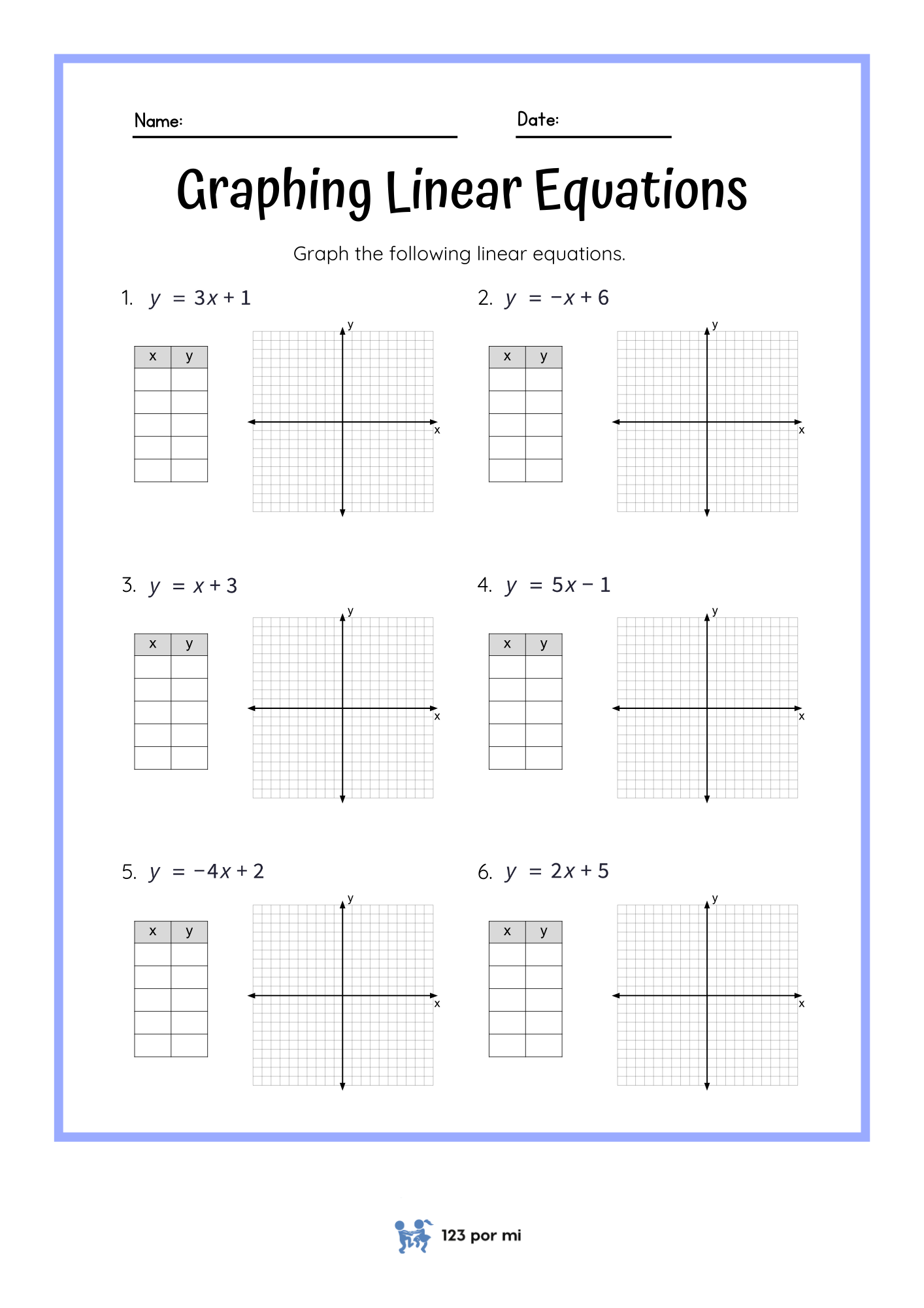 Graphing equations – 123 por mi