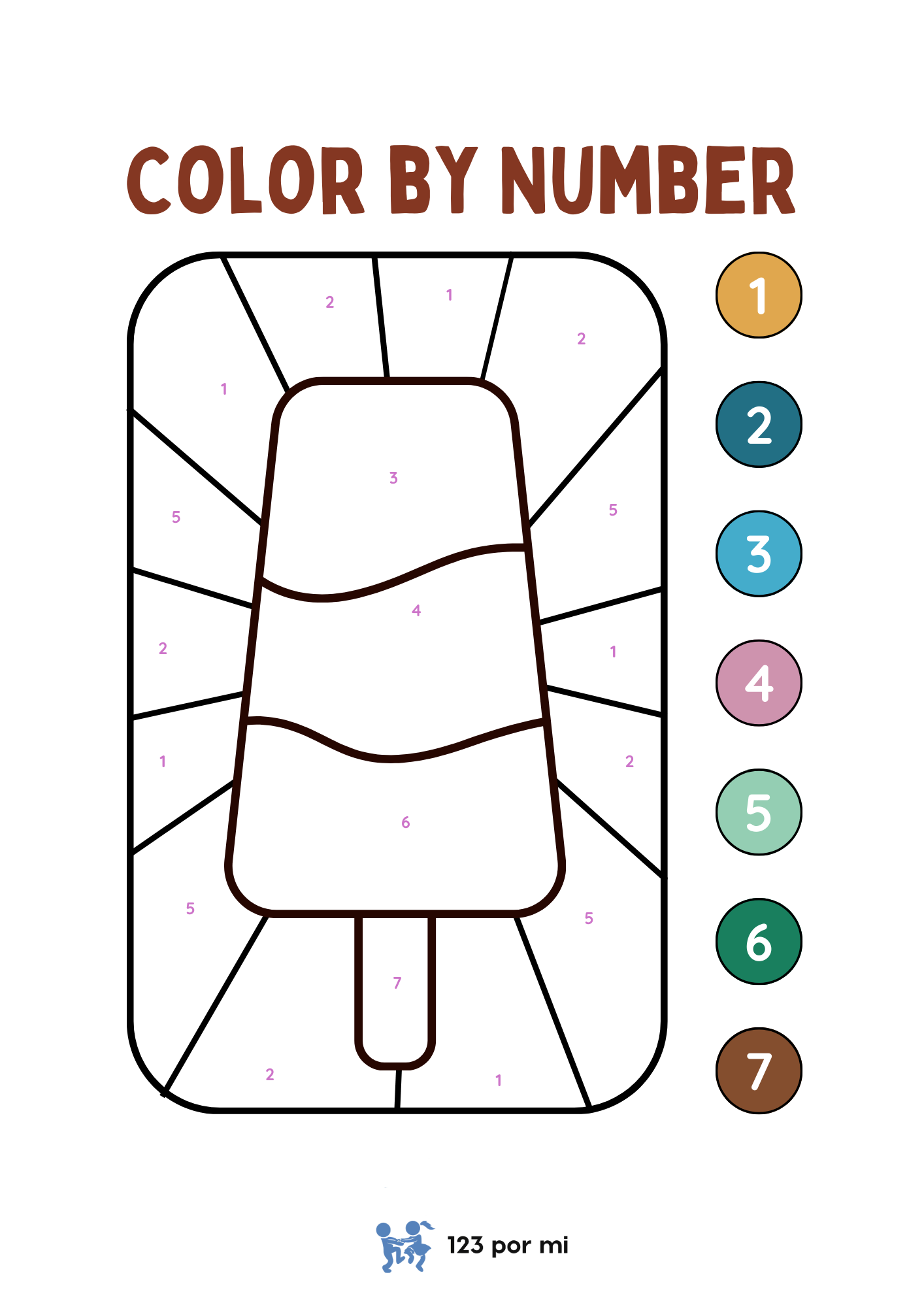Color by number – 123 por mi