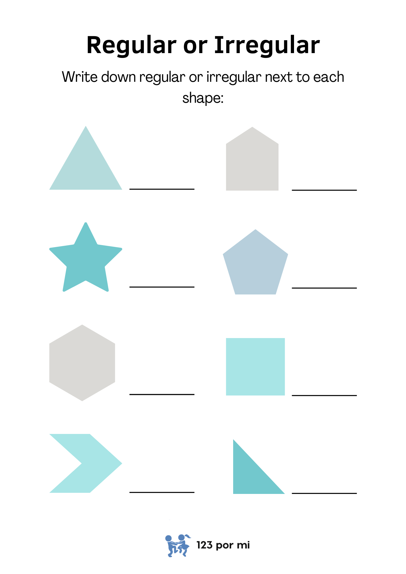 Regular and irregular shapes – 123 por mi