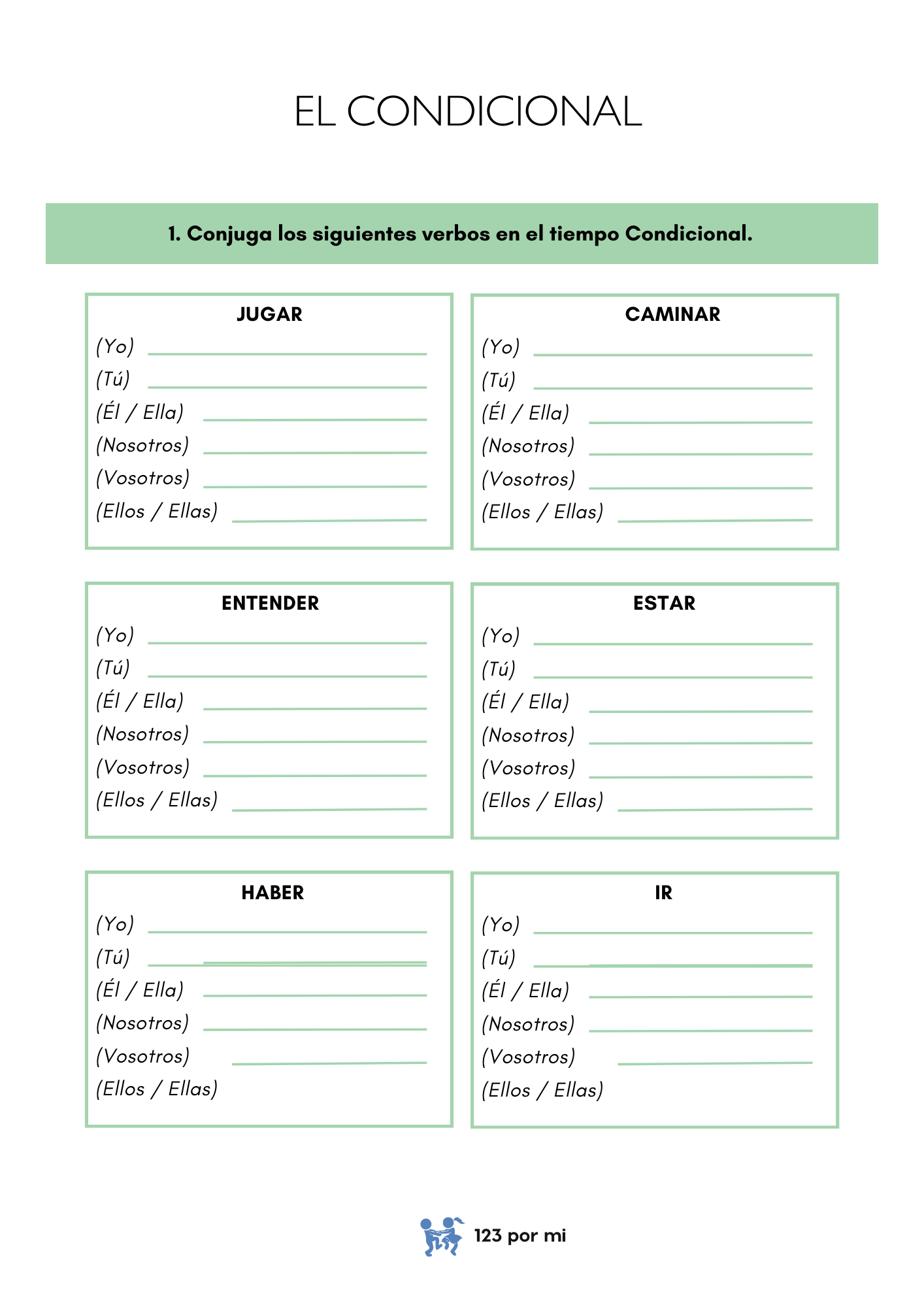 El condicional – 123 por mi